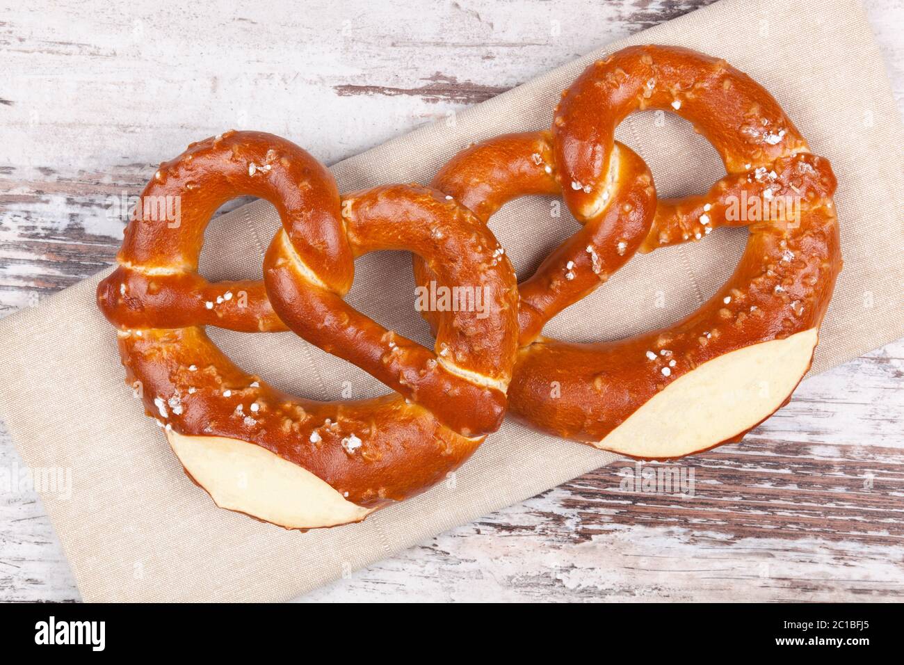 Two pretzels from above Stock Photo - Alamy