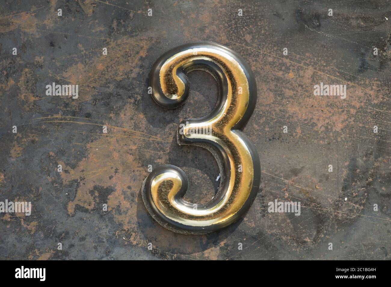 Number 3 Three Lettering Stock Photo - Alamy