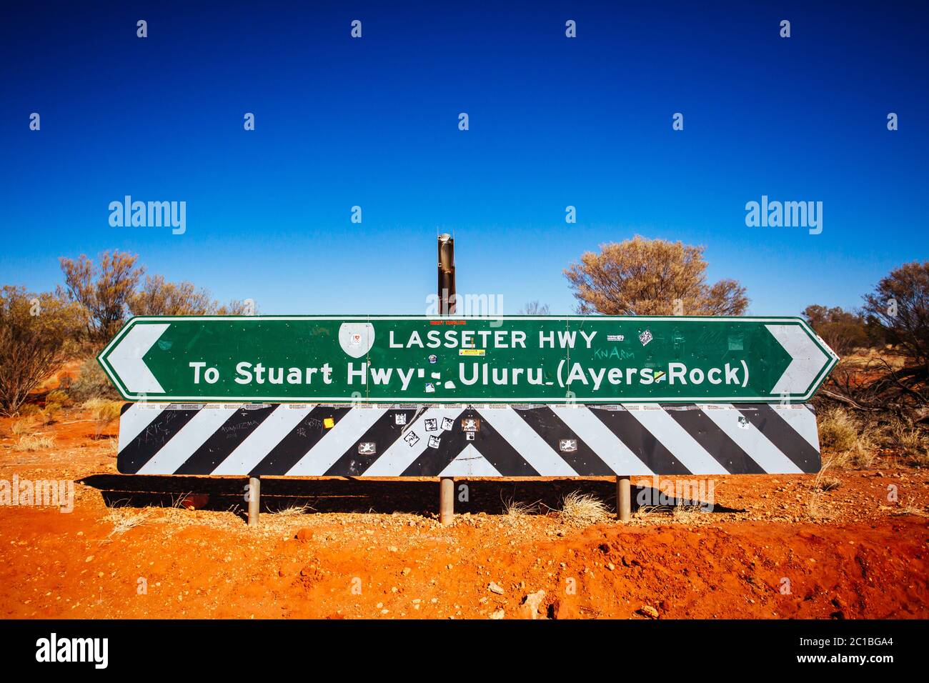 Uluru Road Sign in Outback Australia Stock Photo - Alamy