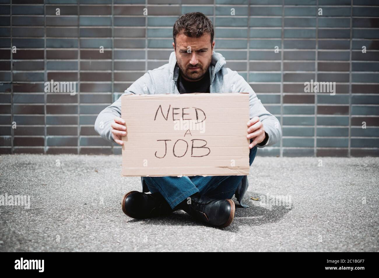 Homeless man begging job hi-res stock photography and images - Alamy