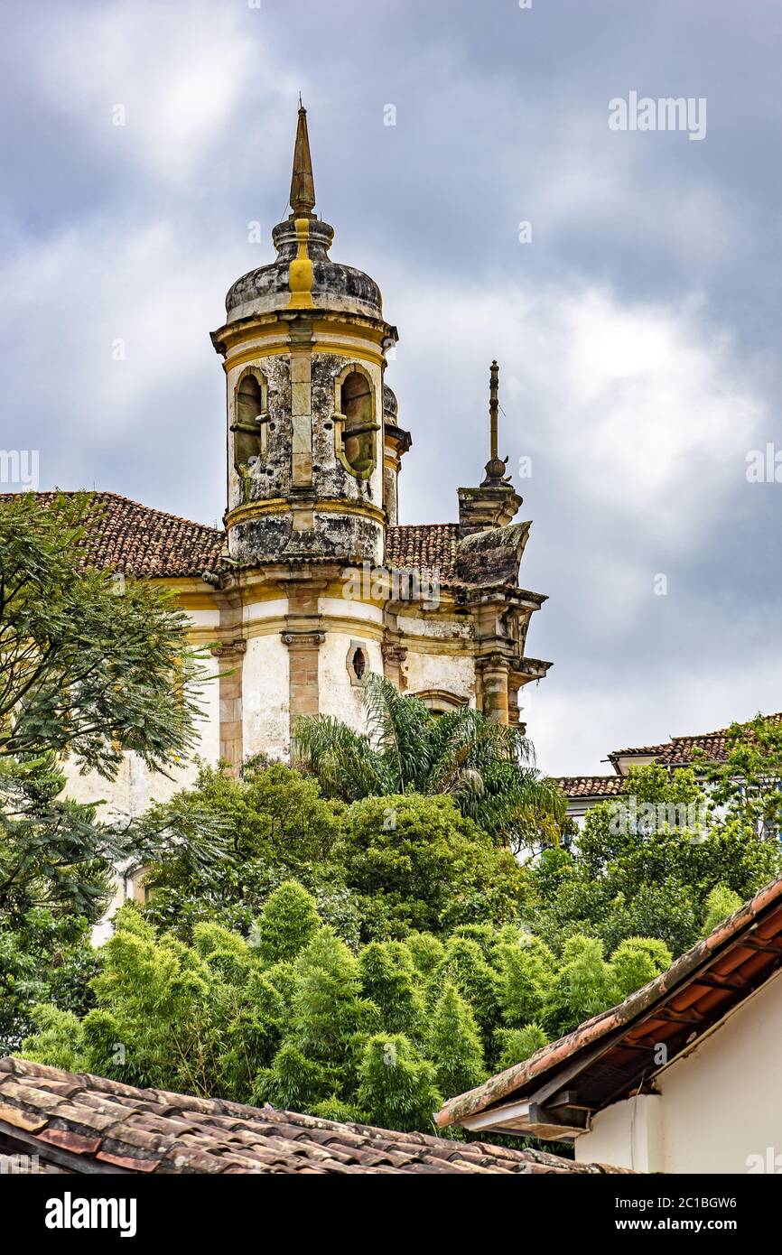 Ancient catholic bell church tower Stock Photo - Alamy