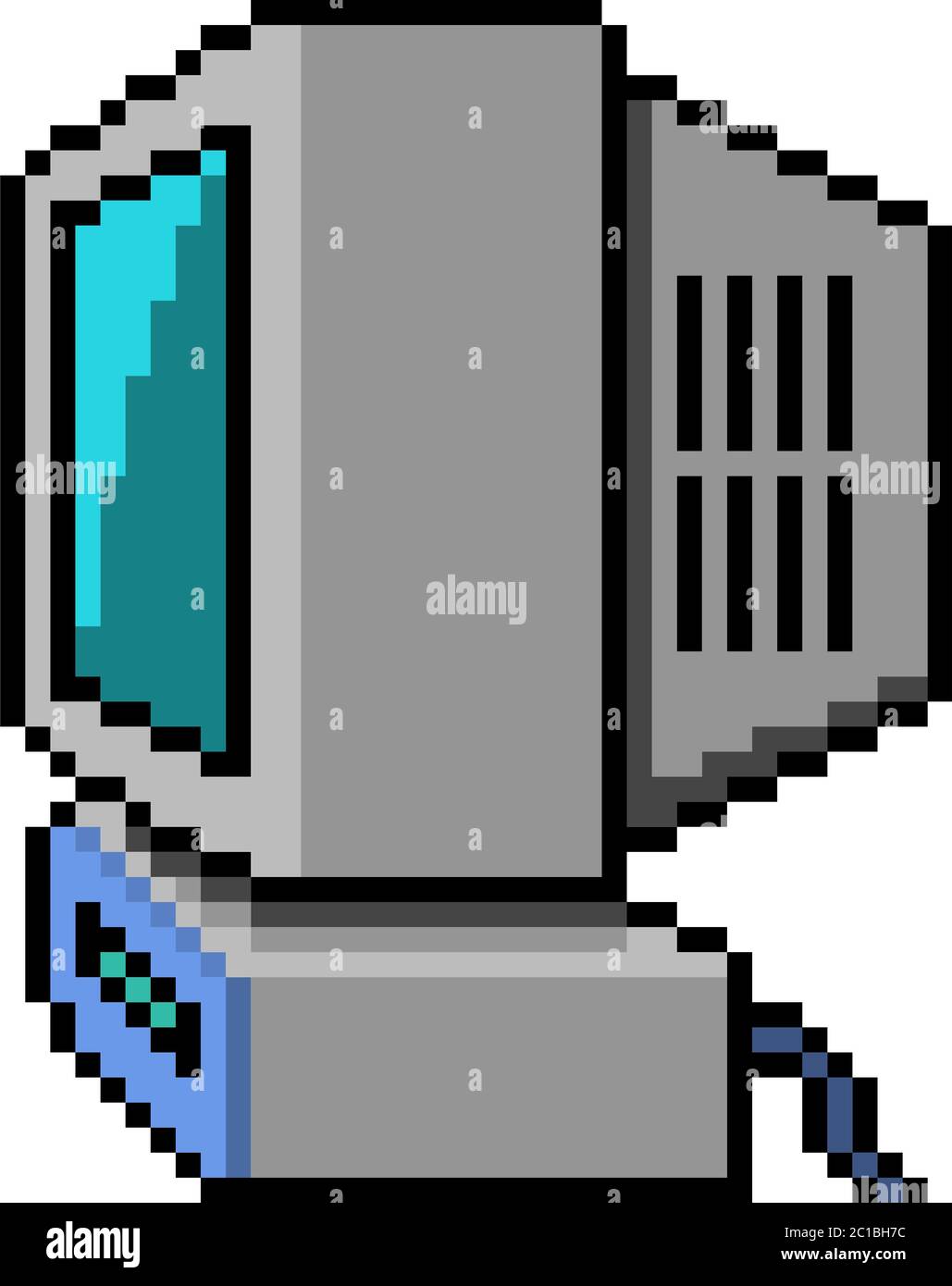 vector pixel art outdated television isolated cartoon Stock Vector ...