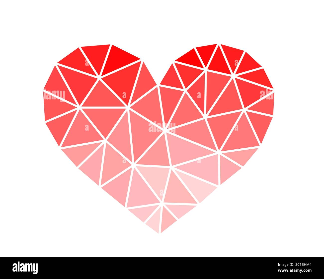 Abstract heart icon made of triangles. Vector illustration Stock Vector ...