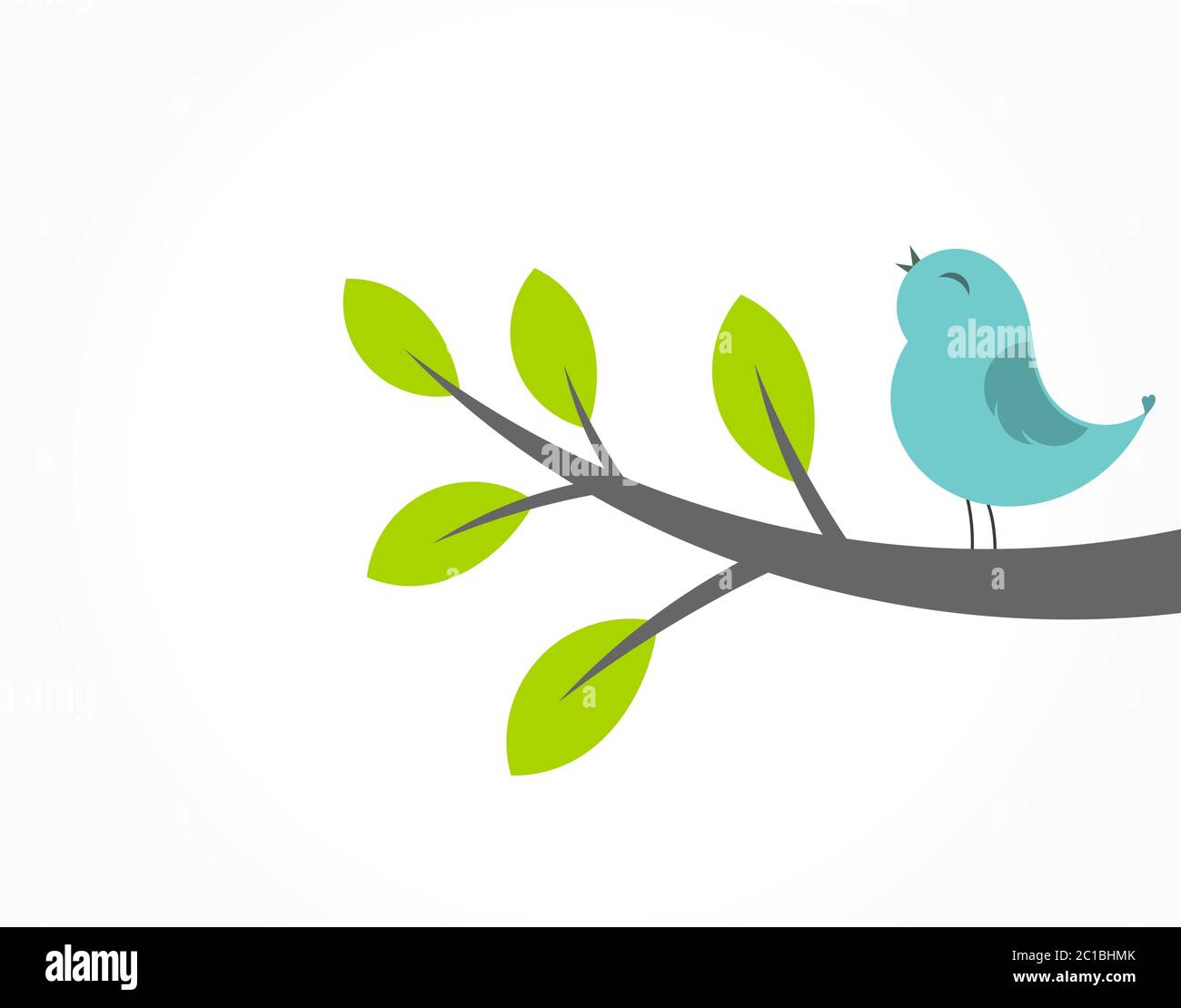 Singing blue bird illustration hi-res stock photography and images - Alamy