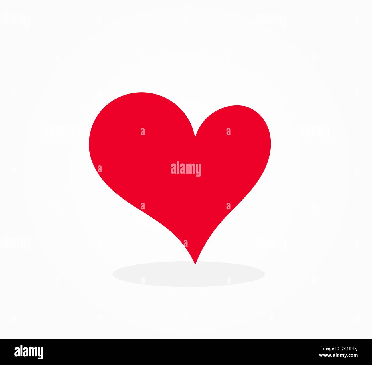 Cute red heart icon. Vector illustration Stock Vector Image & Art - Alamy