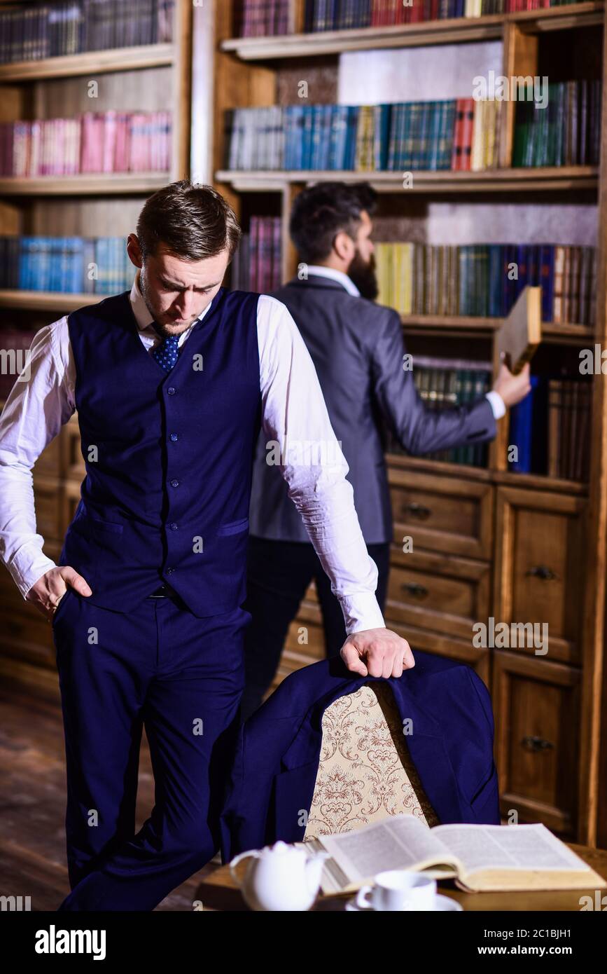 Private investigator and detective concept. Retro detectives work on ...