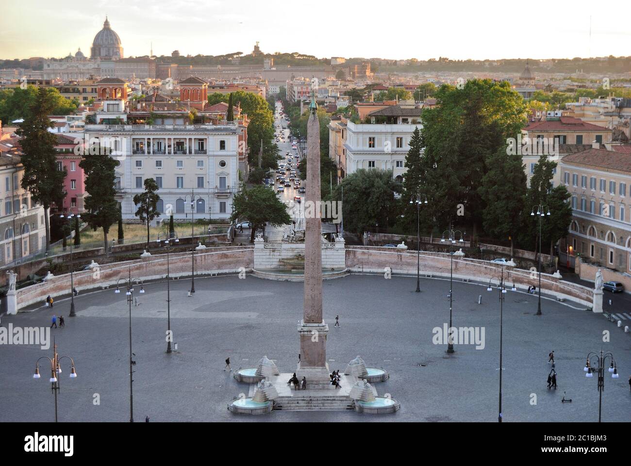 Piazza del Popolo: view from Terrazza del Pincio Stock Photo - Alamy