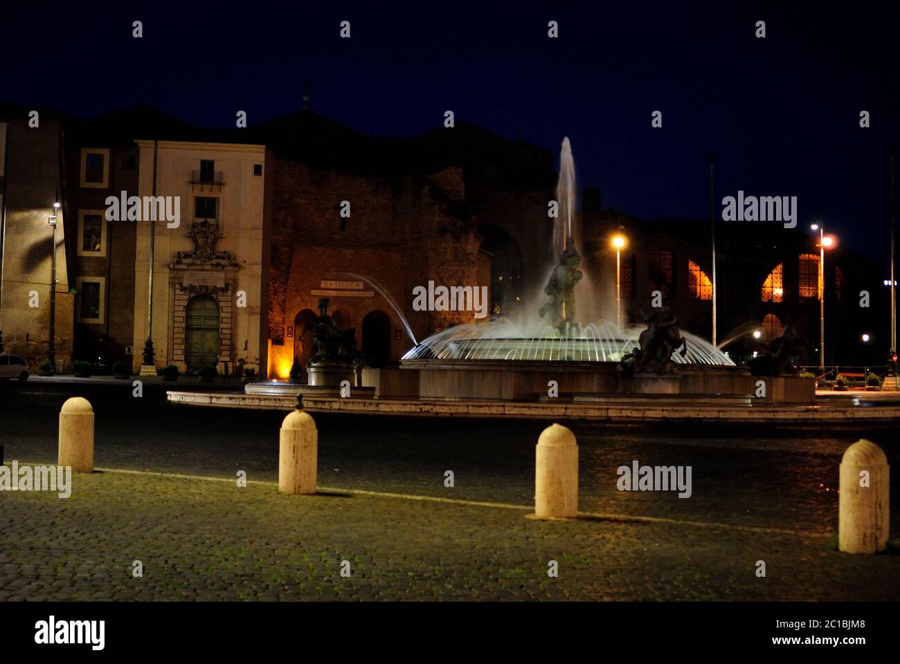 Piazza della Repubblica: night view Stock Photo - Alamy