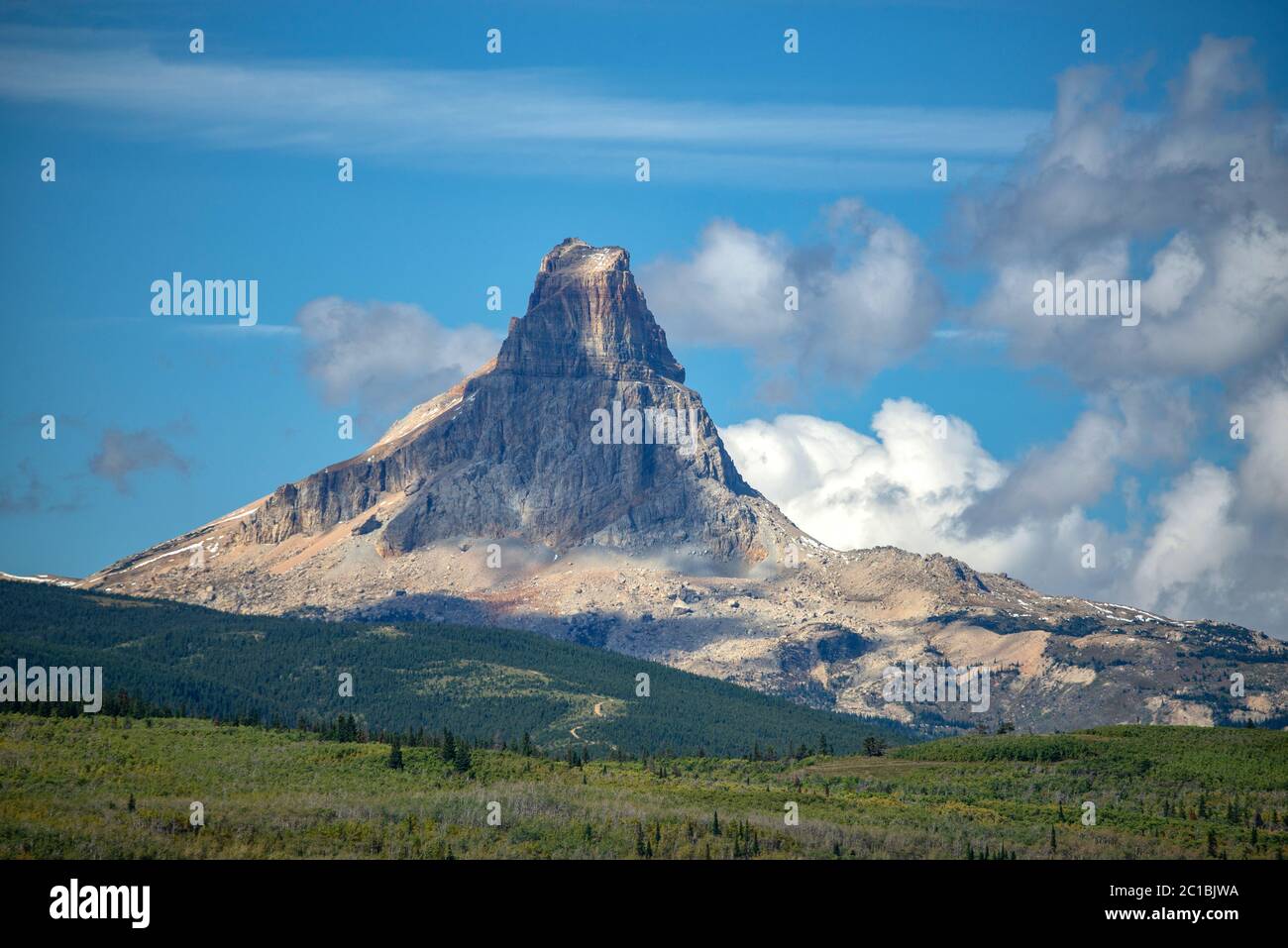 USA, Rocky Mountains, Montana, Glacier national Park, Chief Mountain ...