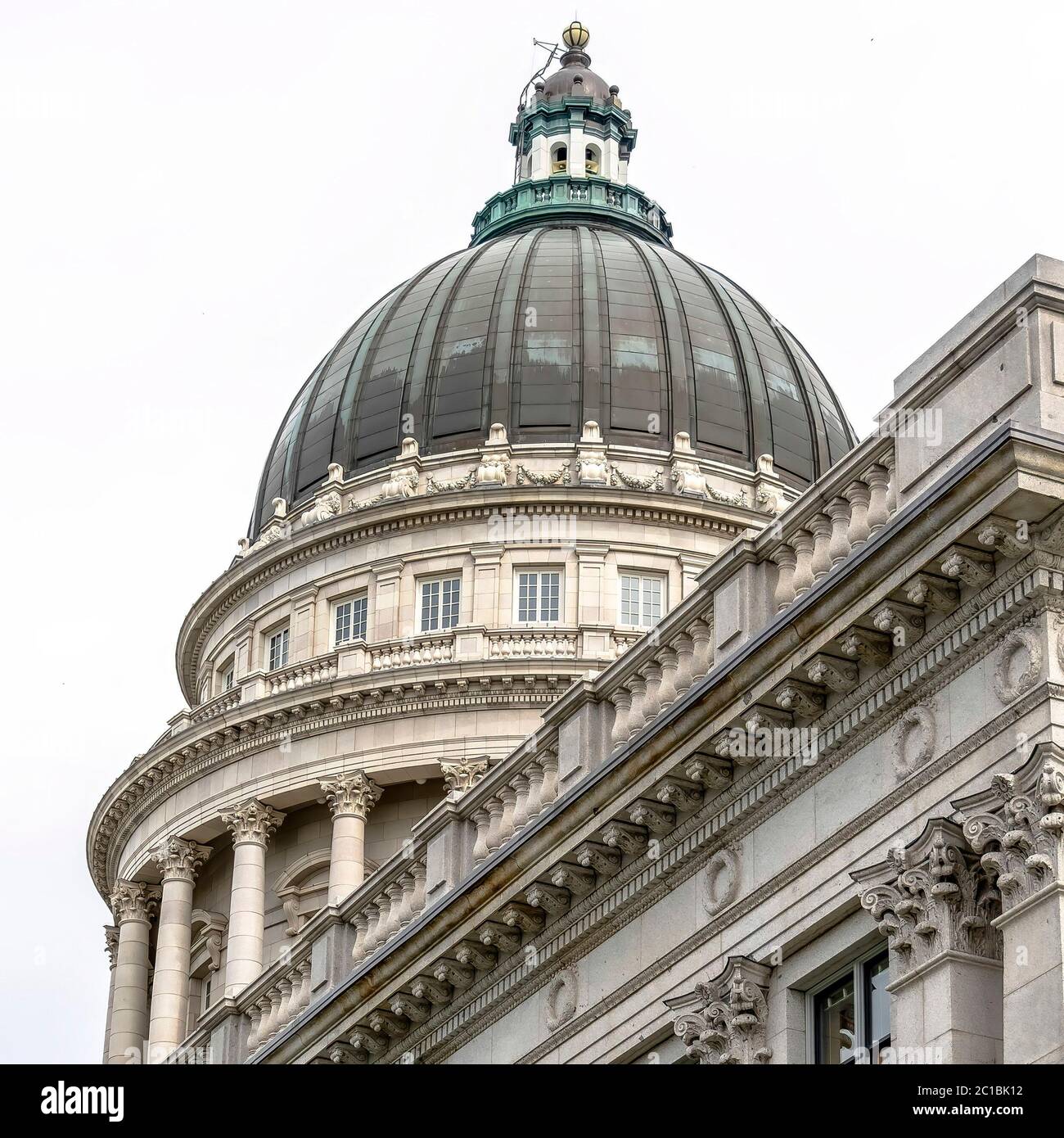 Square Utah State Capital building exterior with classical architecture ...