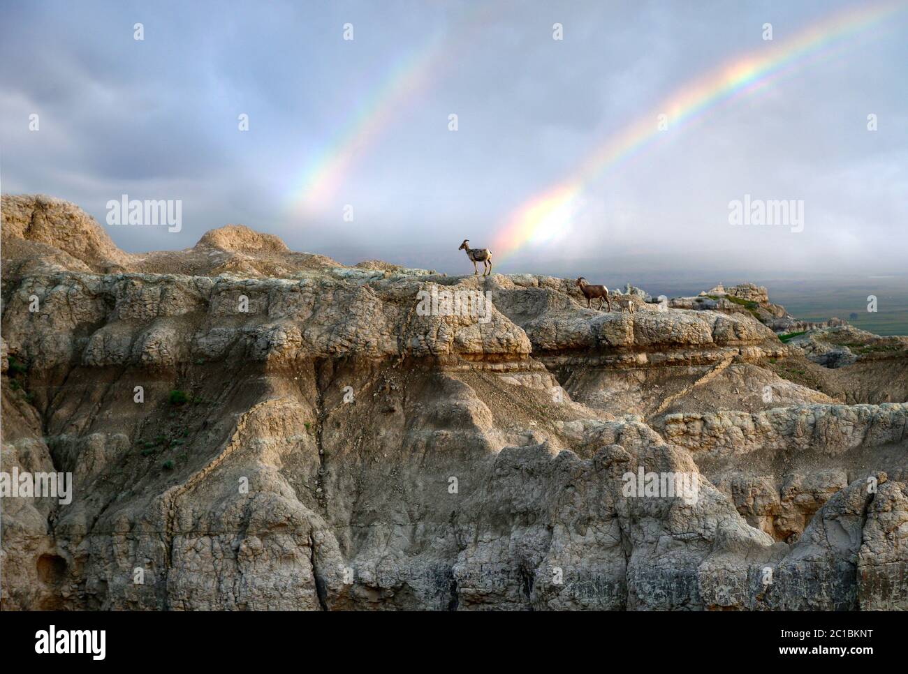 Badlands north dakota rainbow hi-res stock photography and images - Alamy