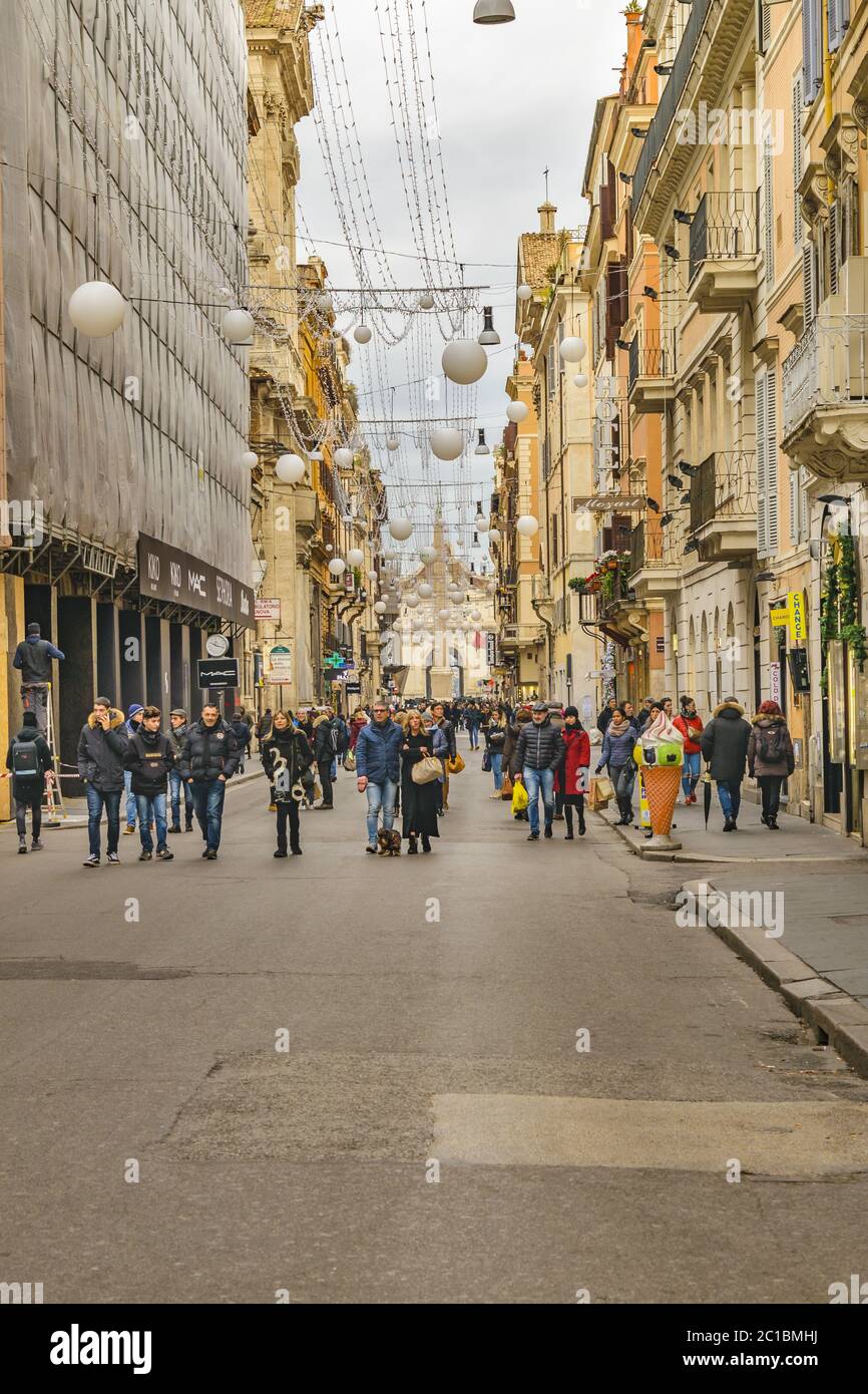 Rome City Urban Street Scene Stock Photo - Alamy