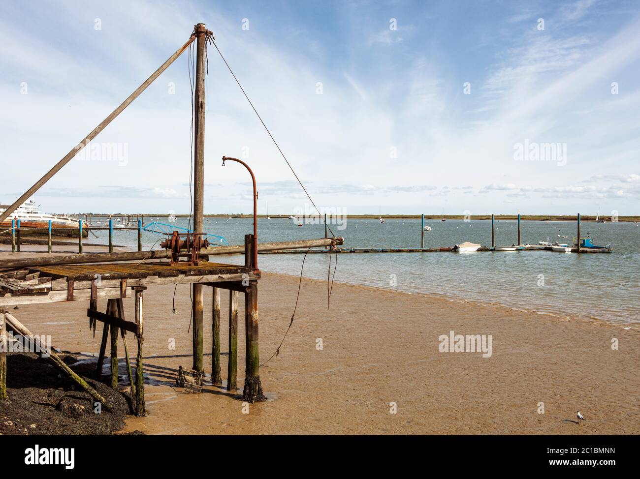 Burnham on Crouch coast line showing the blackwater and a pier in an ...