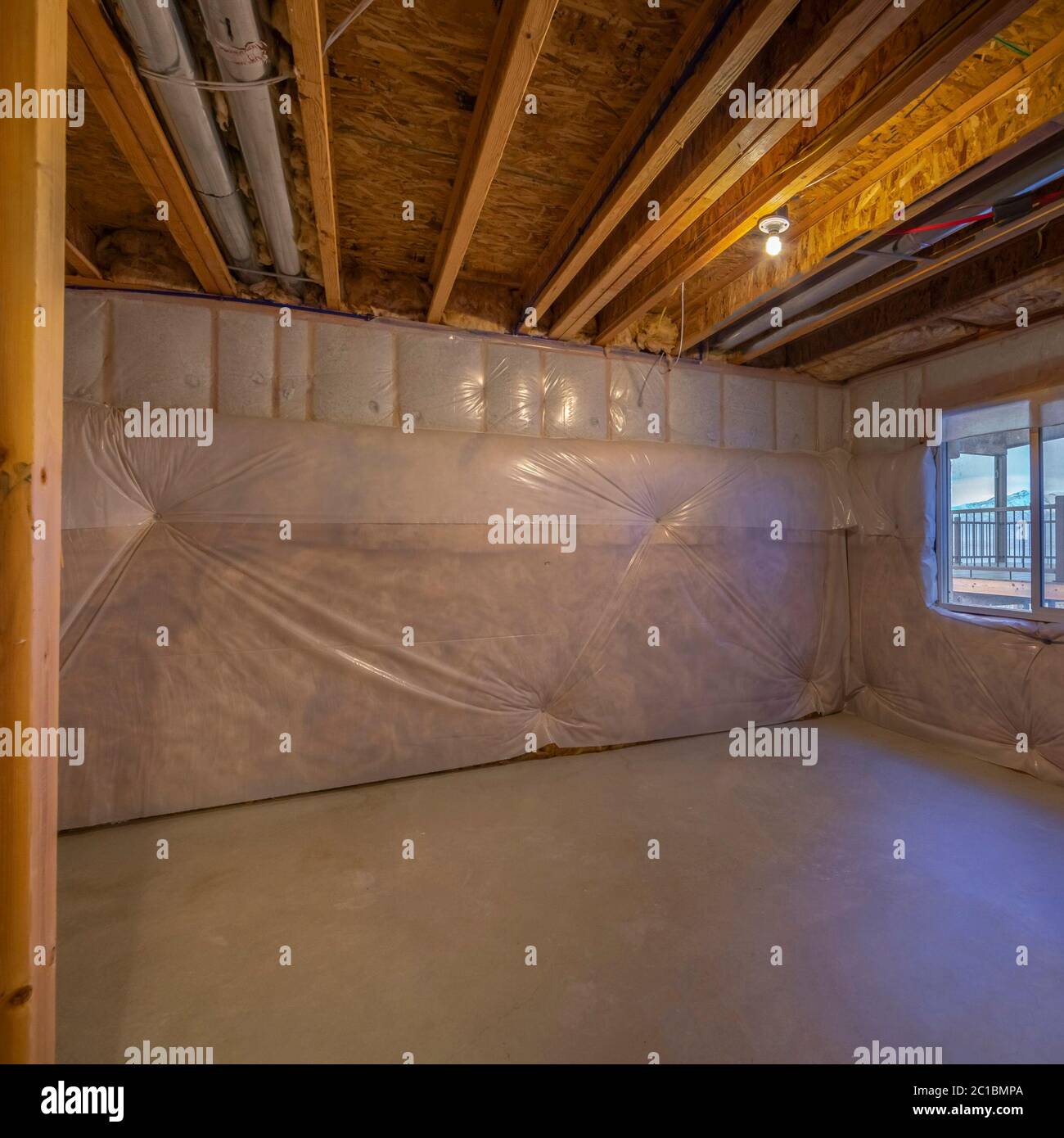 Square Empty interior of an insulated room interior Stock Photo - Alamy