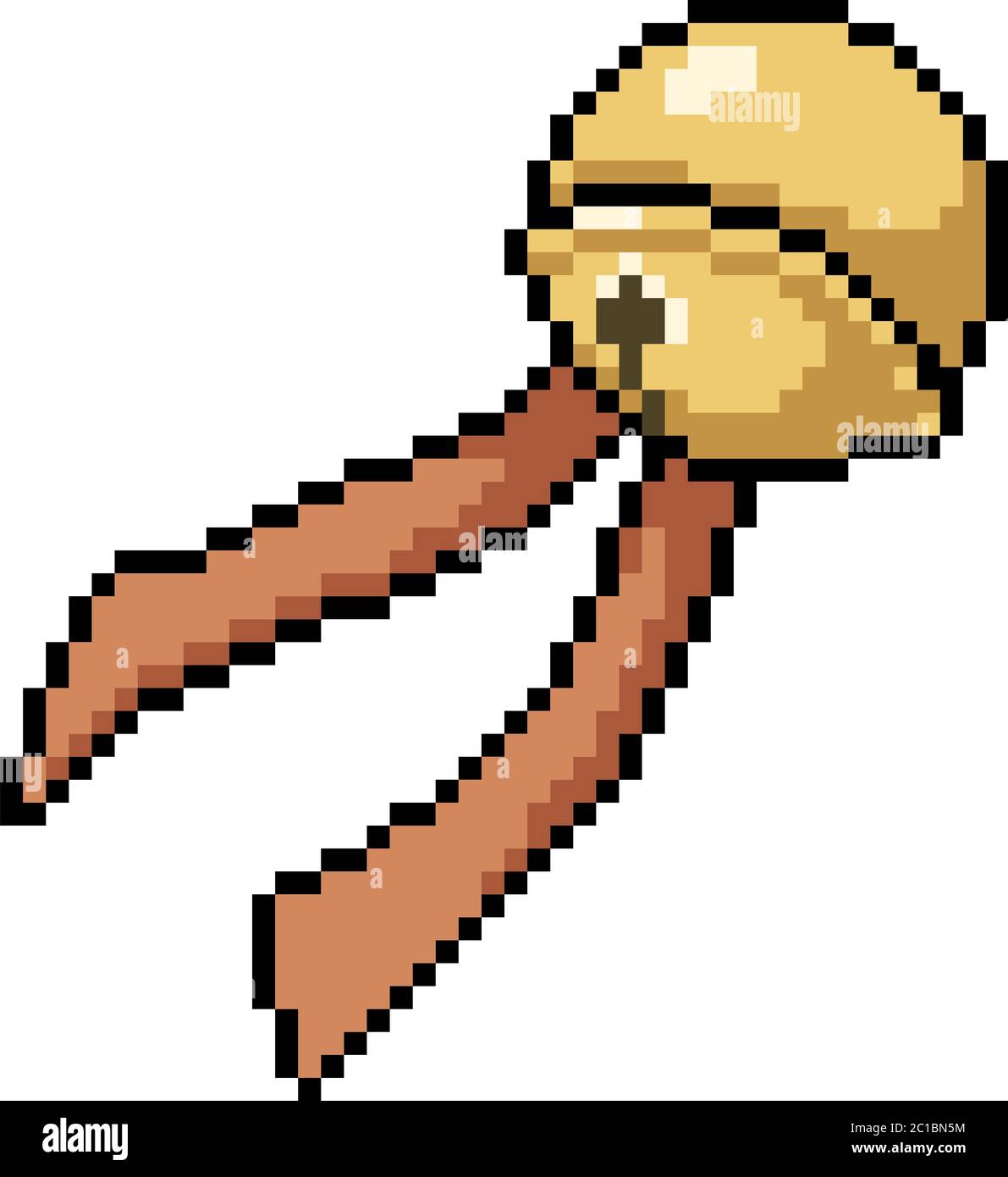 vector pixel art bell isolated cartoon Stock Vector Image & Art - Alamy