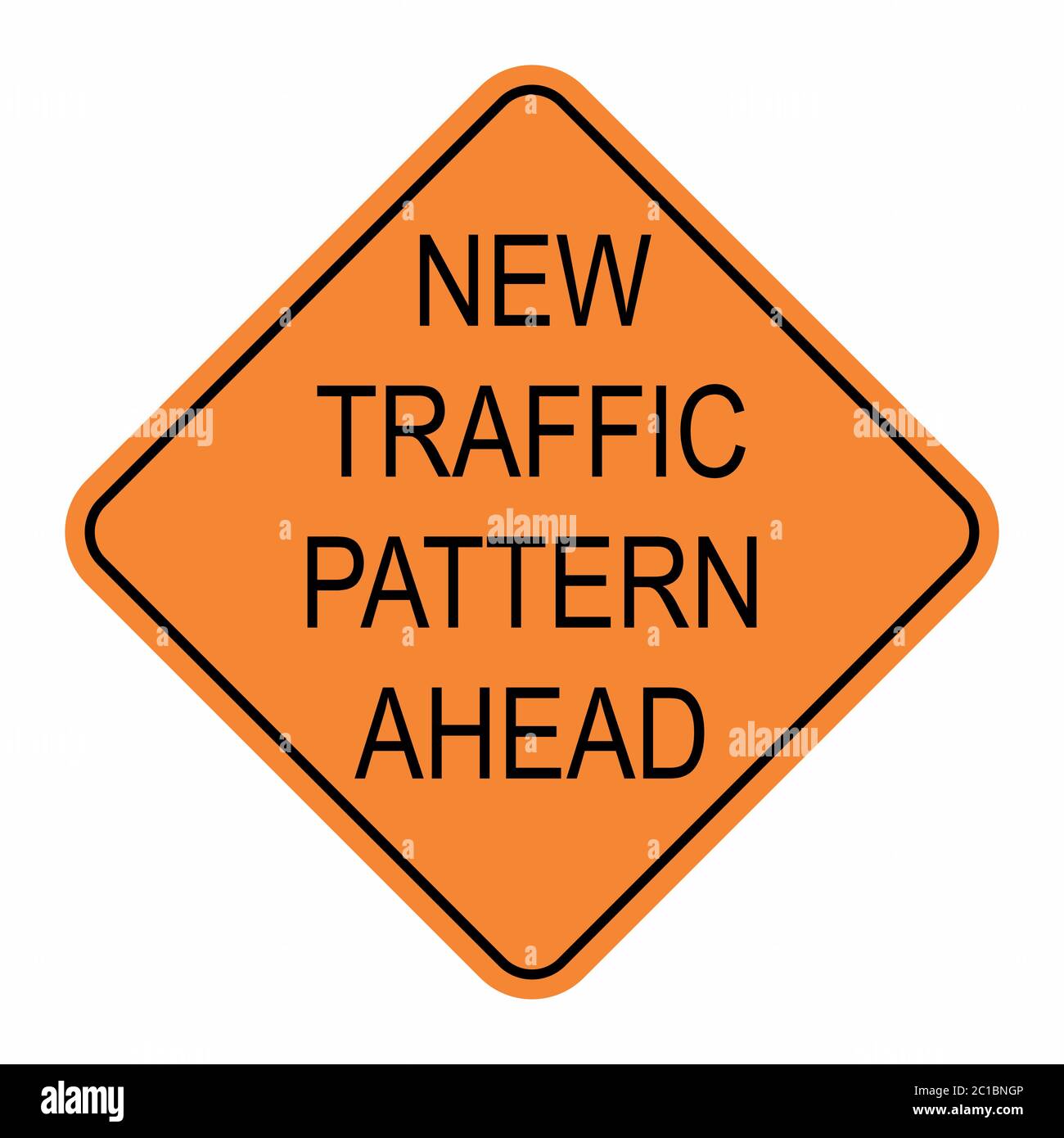 New Traffic Pattern Ahead Stock Vector Image & Art - Alamy
