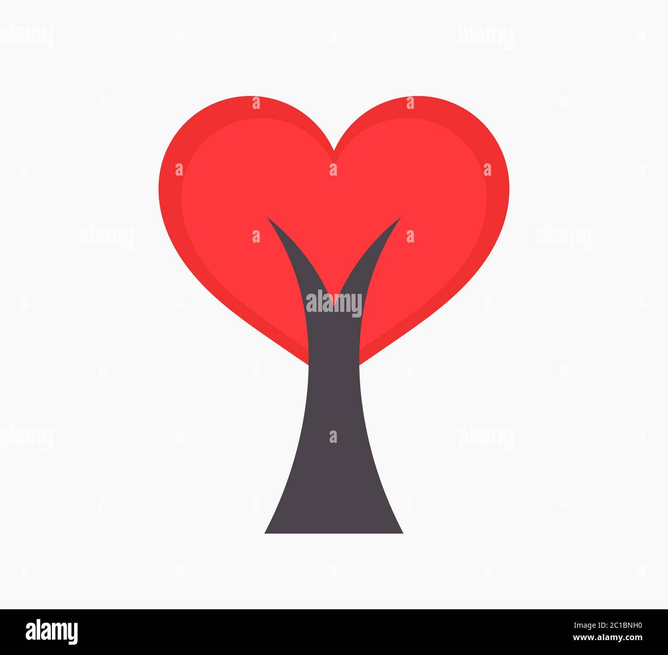 Tree love symbol symbolic Stock Vector Images - Alamy