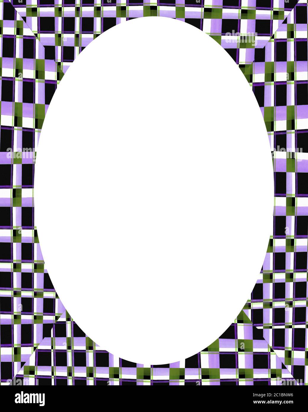 Circle Frame Background with Decorated Borders Stock Photo - Alamy