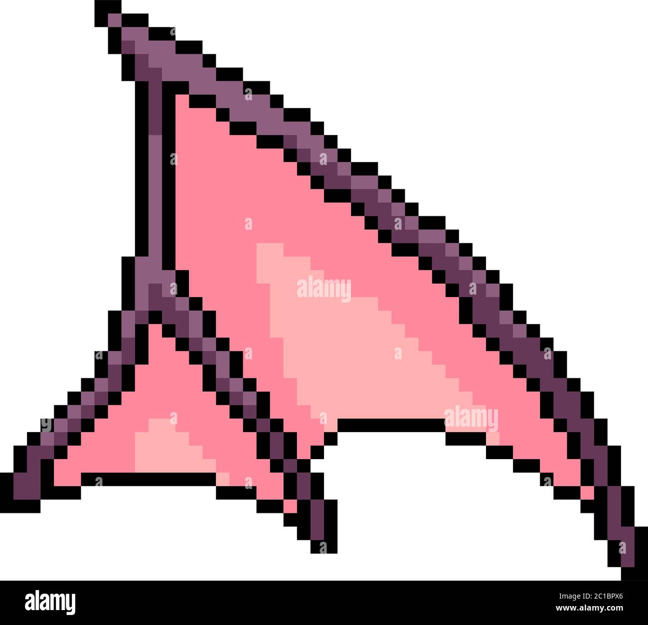 vector pixel art evil wing isolated cartoon Stock Vector Image & Art ...