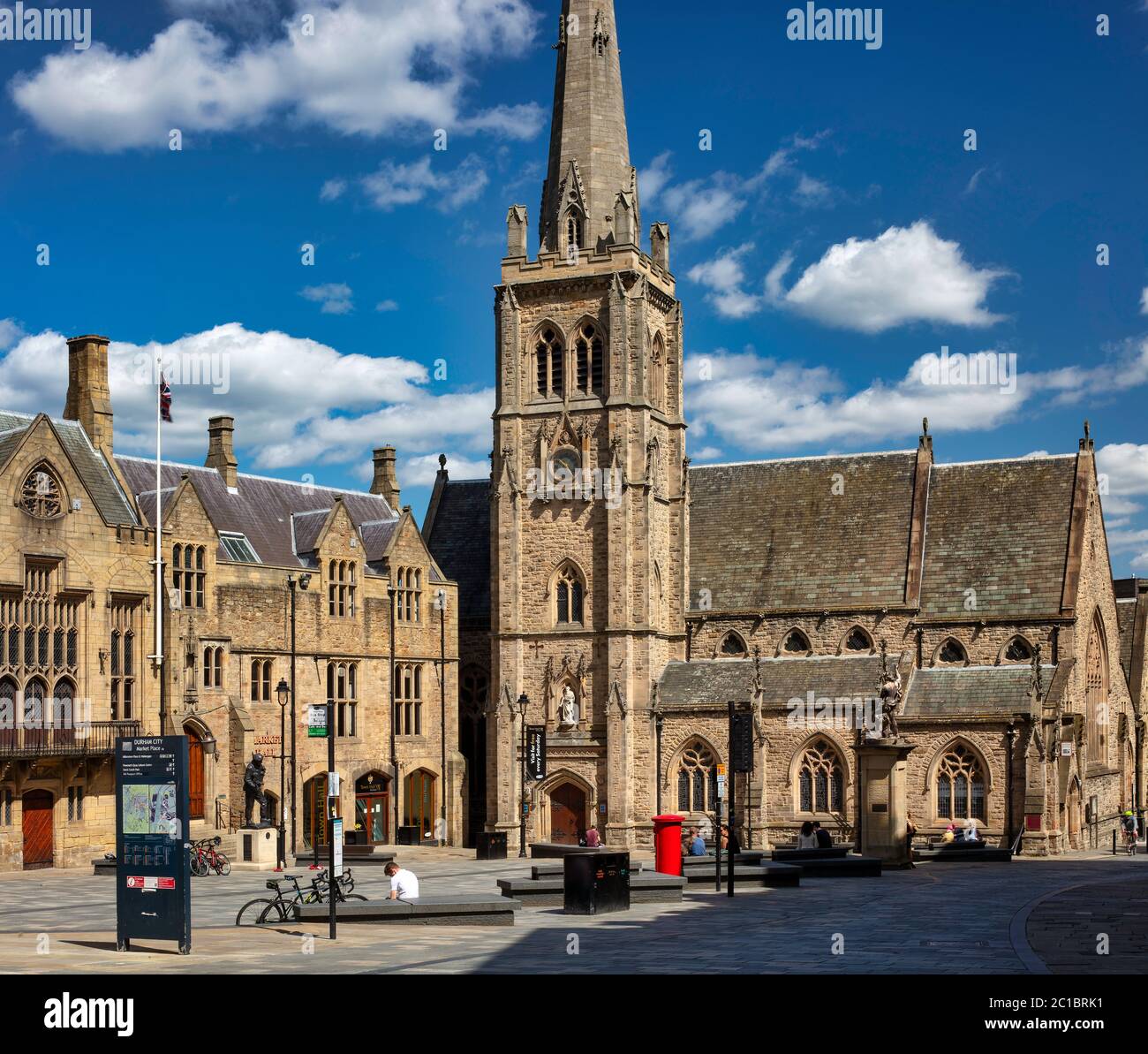 Daytime view during Summer of Durham Market Place, Durham City, County ...