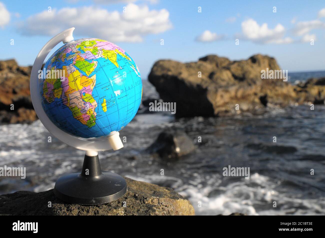 Vintage Globes Planet Earth Stock Photo - Alamy
