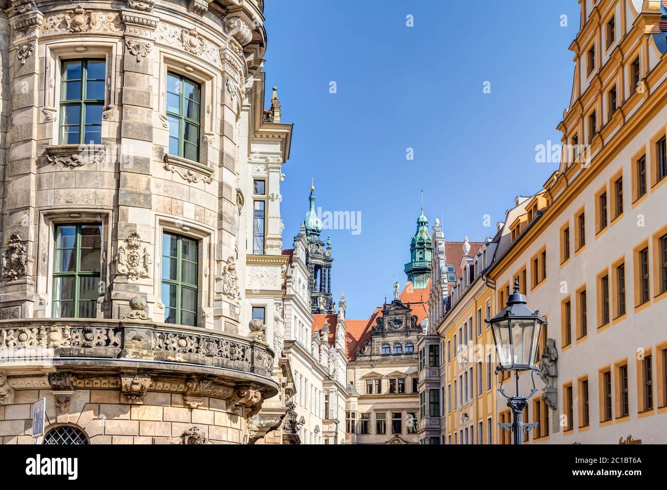The Dresden castle in the historic old town in Dresden, Germany ...