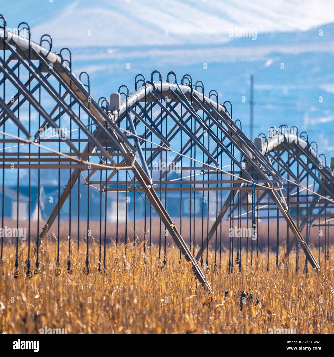 Square Large agricultural irrigation system in a field Stock Photo - Alamy