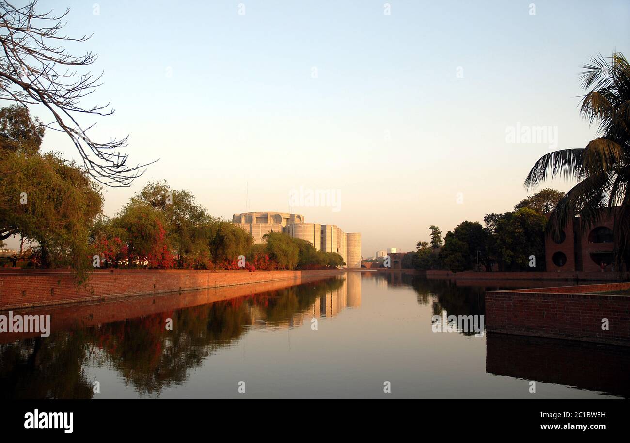 Dhaka in Bangladesh. Jatiya Sangsad Bhaban, the National Parliament ...