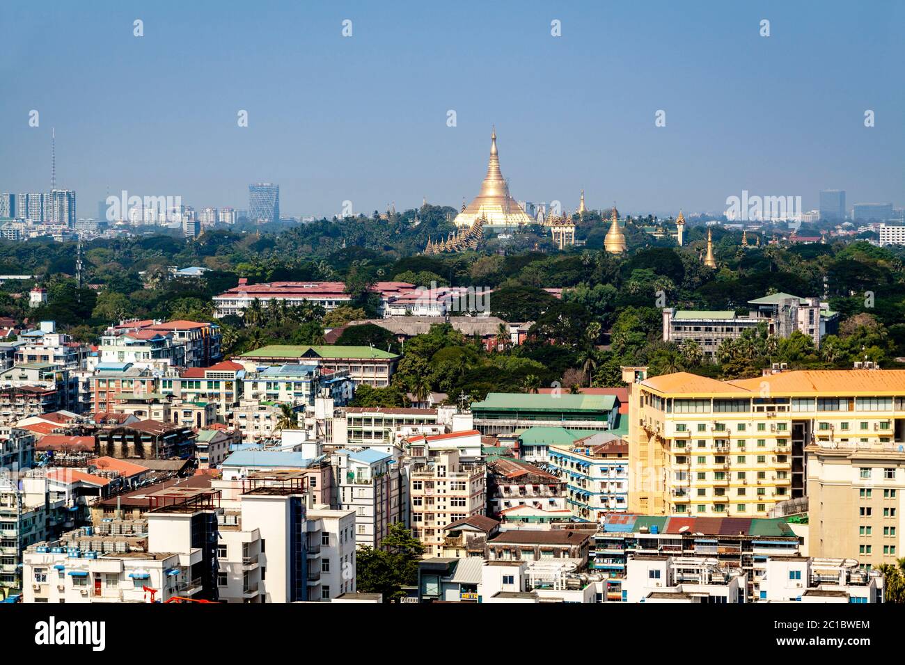 Yangon aerial hi-res stock photography and images - Alamy