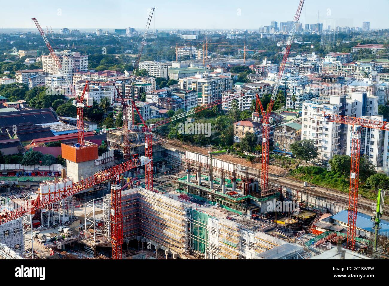 Yangon aerial hi-res stock photography and images - Alamy