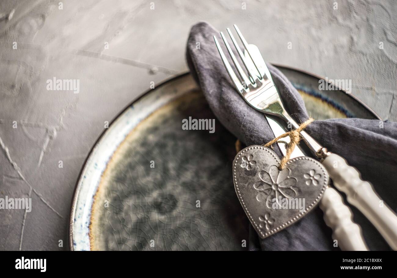 St valentines day table setting hi-res stock photography and images - Alamy