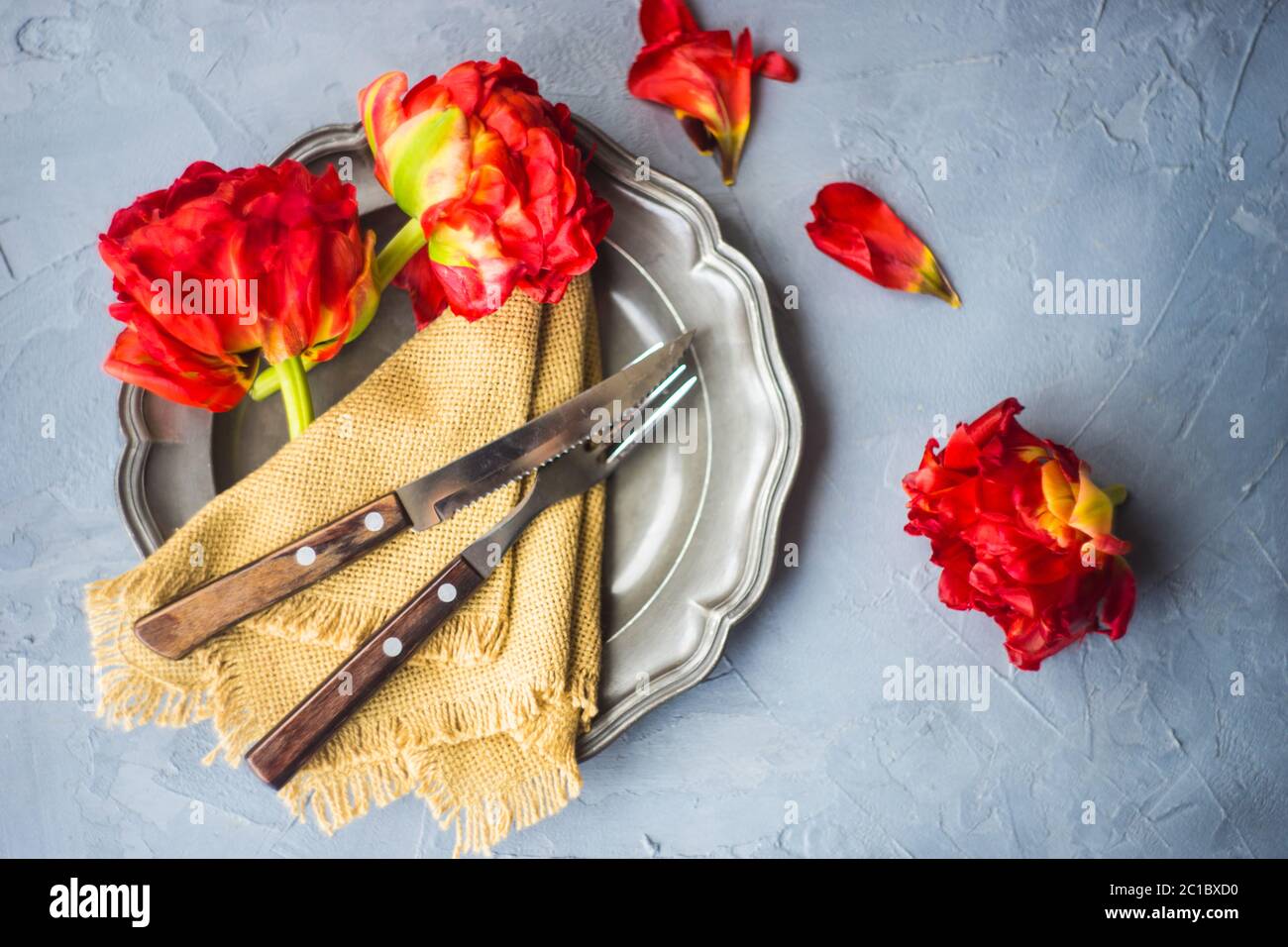 Red Princess tulip Stock Photo - Alamy