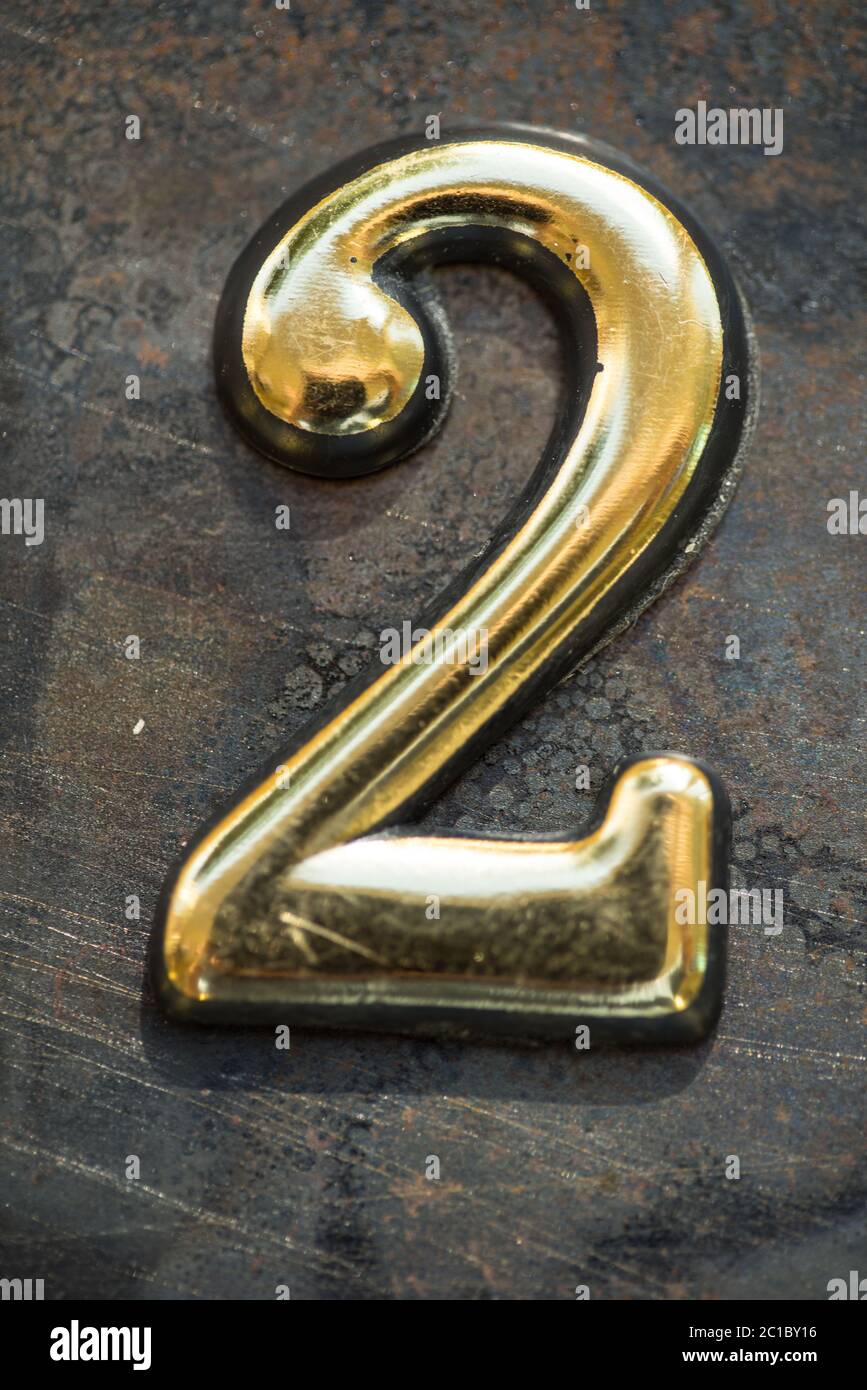 Number Two Lettering Stock Photo - Alamy
