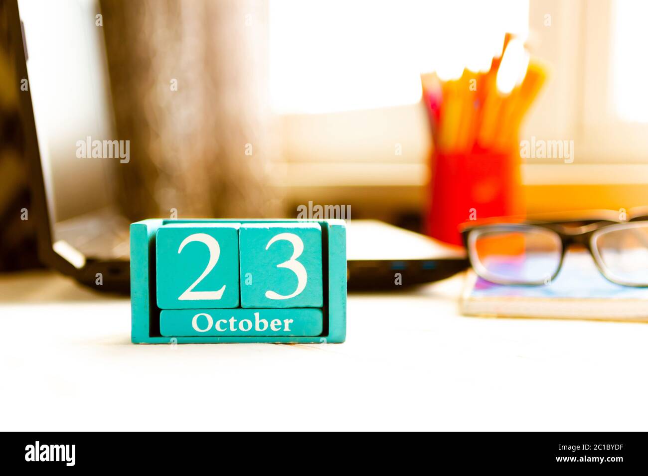 October 23. Day 23 of month, calendar on human-resources manager ...