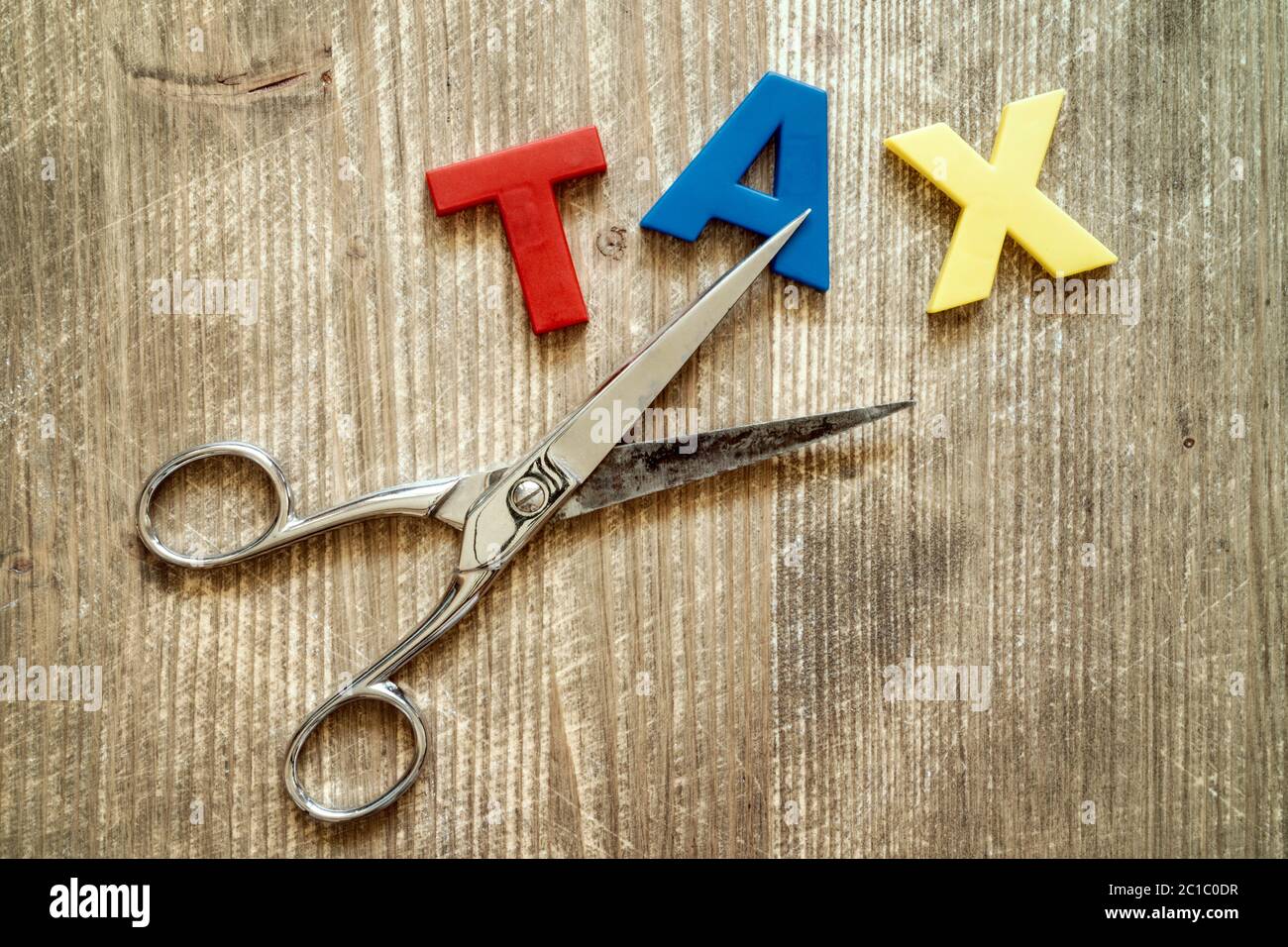 Cut of tax Concept Stock Photo - Alamy