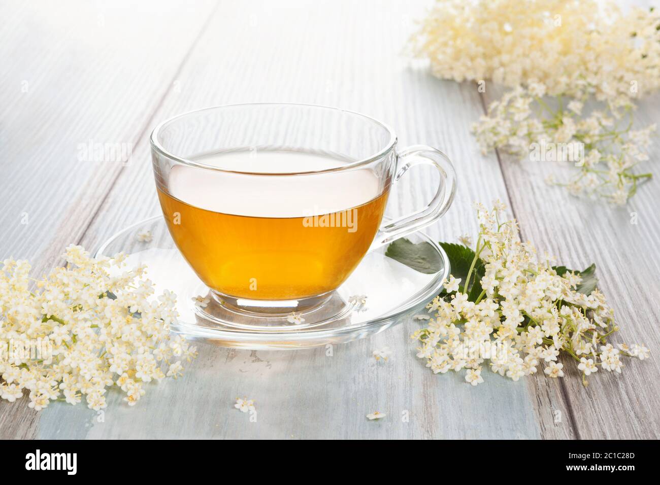 Elder flower tea Stock Photo - Alamy