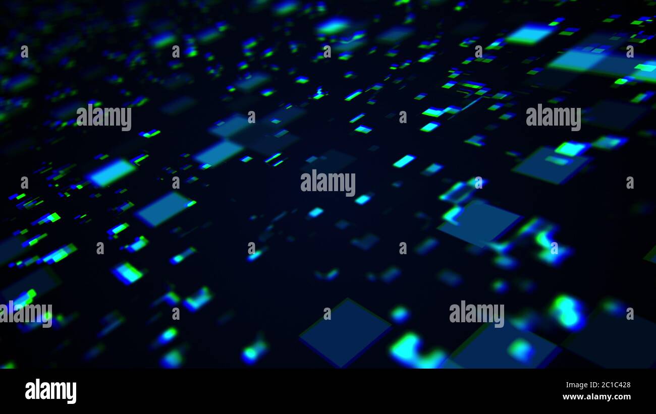 3d rendering of technology and data processing. Computer generated ...