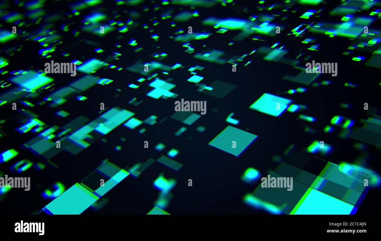 3d rendering of technology and data processing. Computer generated ...