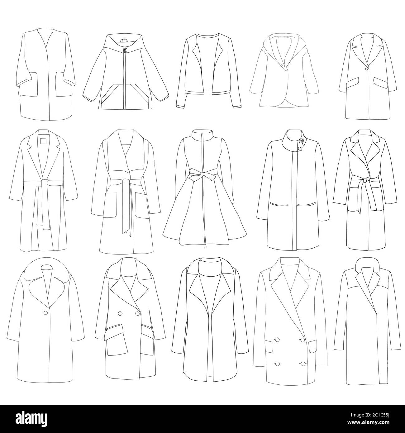 Woman drawing sketches clothes Cut Out Stock Images & Pictures - Alamy