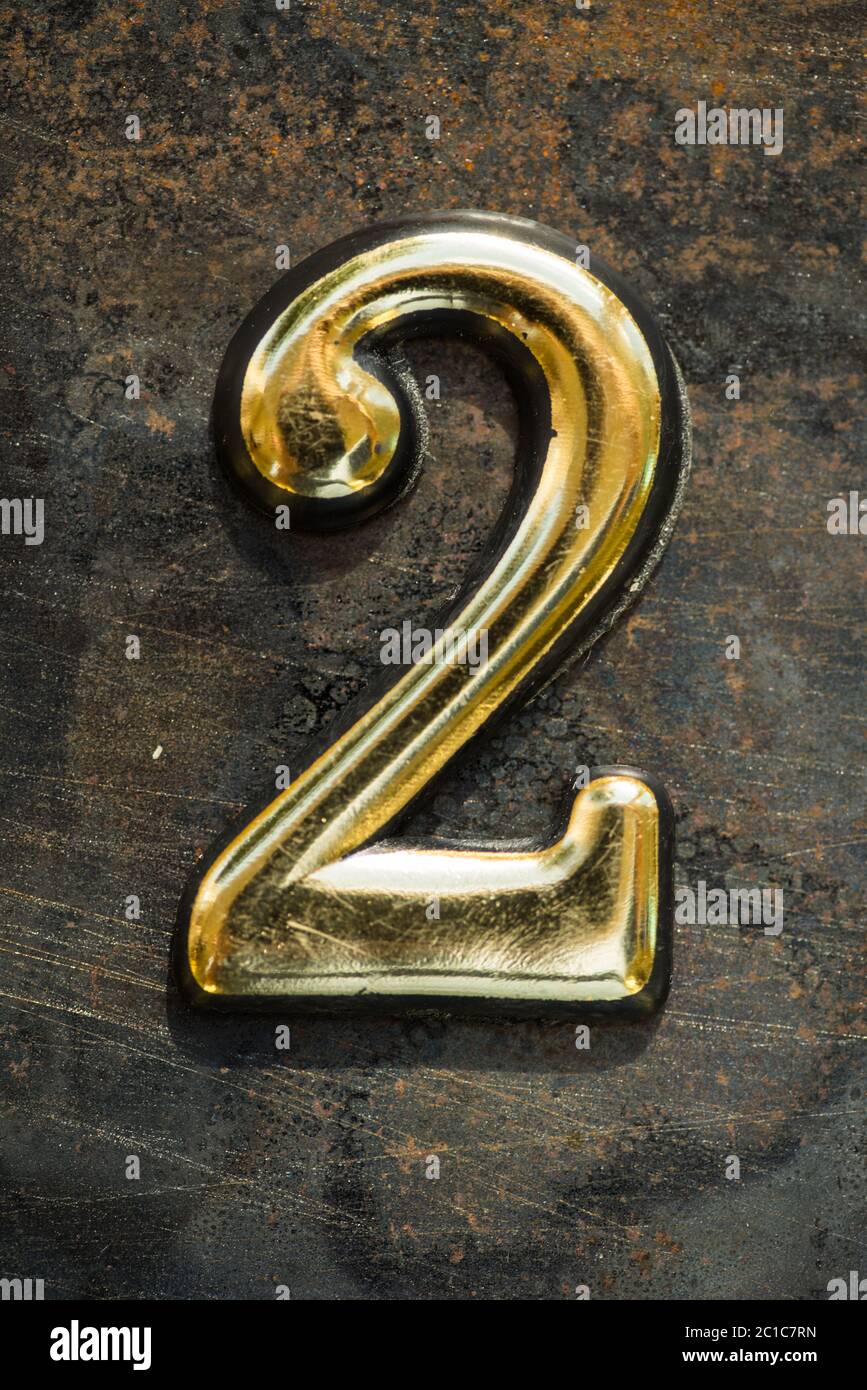 Number Two Lettering Stock Photo - Alamy