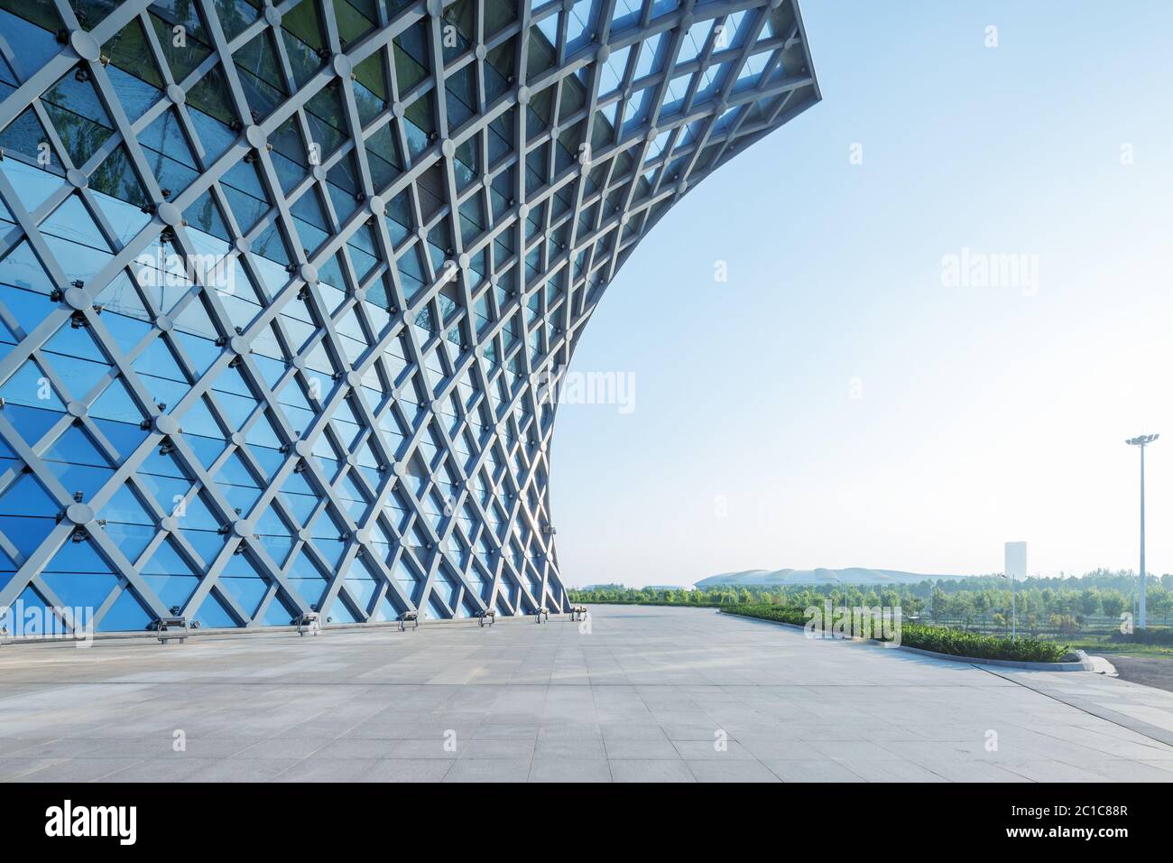 modern building exterior empty ground Stock Photo - Alamy