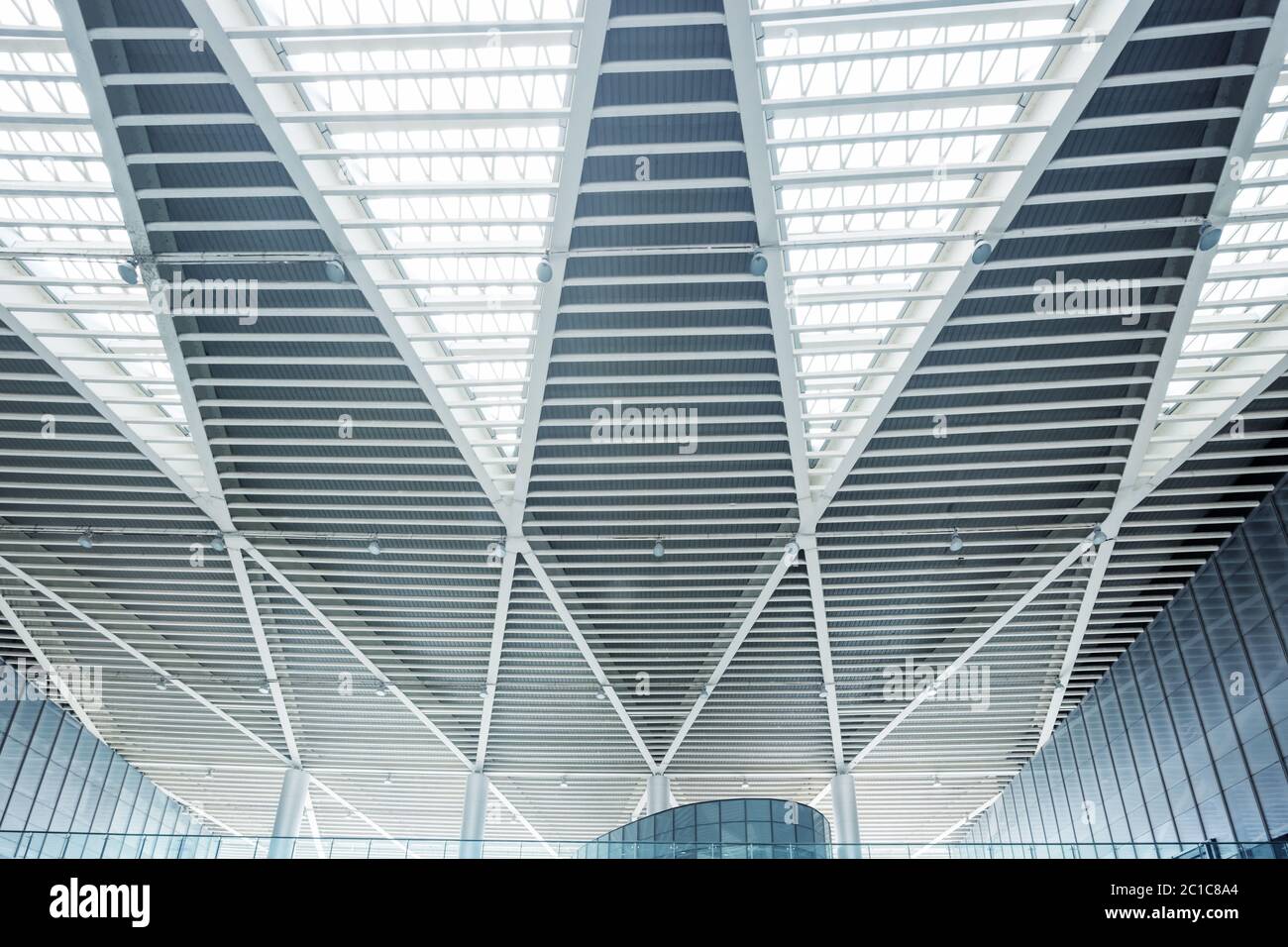 empty hall with glass wall Stock Photo - Alamy