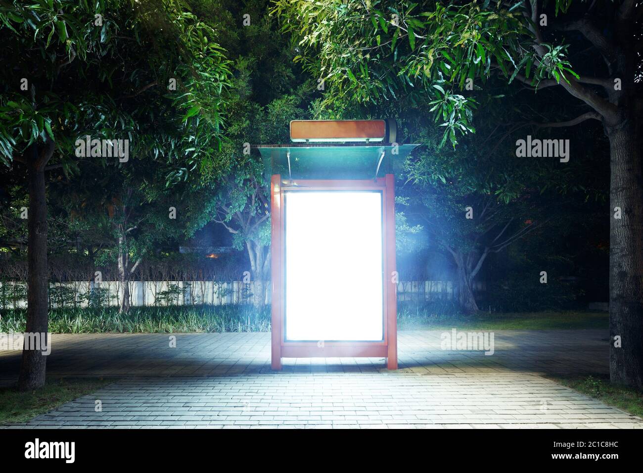 telephone booth of a modern city at night Stock Photo - Alamy