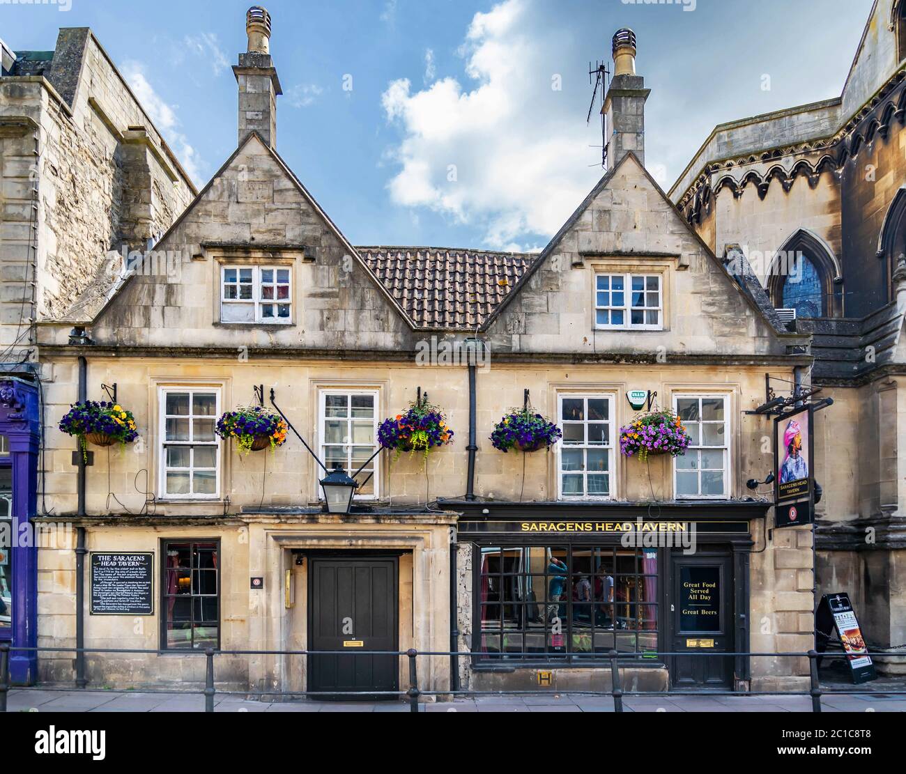 the historic centre with old-fashioned building in Bath UK Stock Photo ...