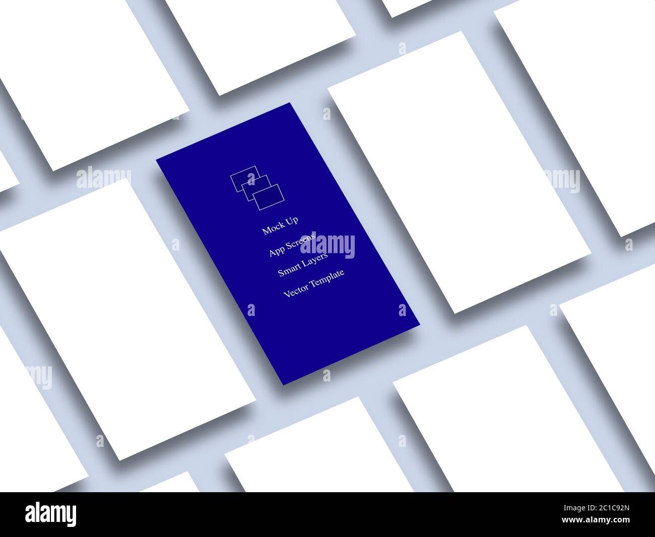 Mobile Phone Screen Perspective App Template Grey Stock Vector Image ...