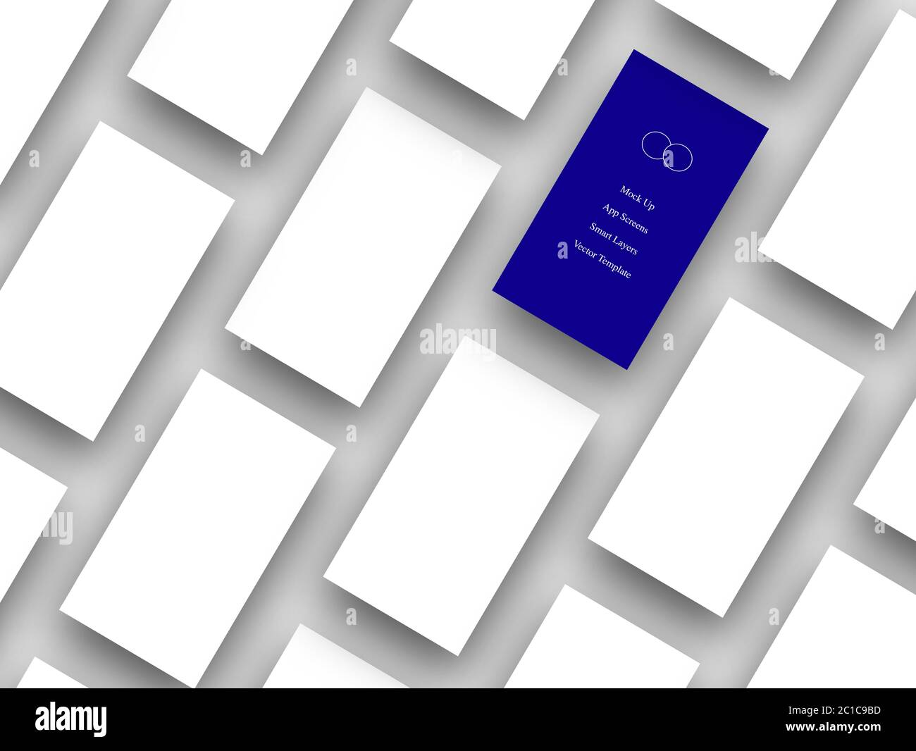 Mobile Phone Screen Perspective App Template Grey Stock Vector Image ...