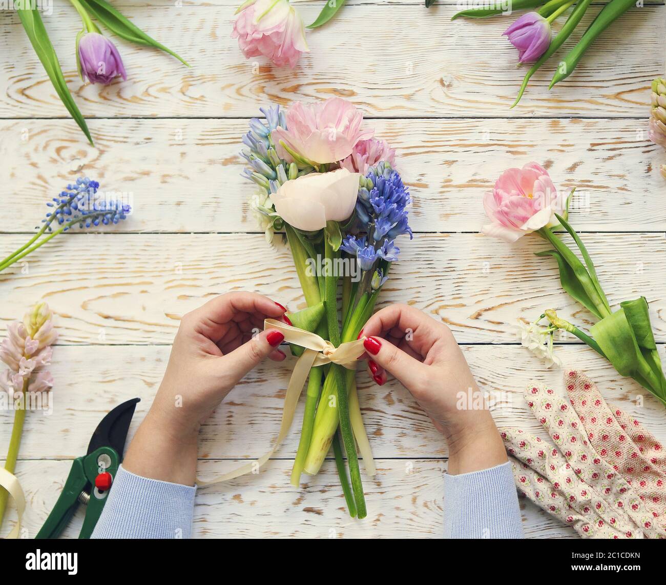 Lady flowers spring top hi-res stock photography and images - Alamy