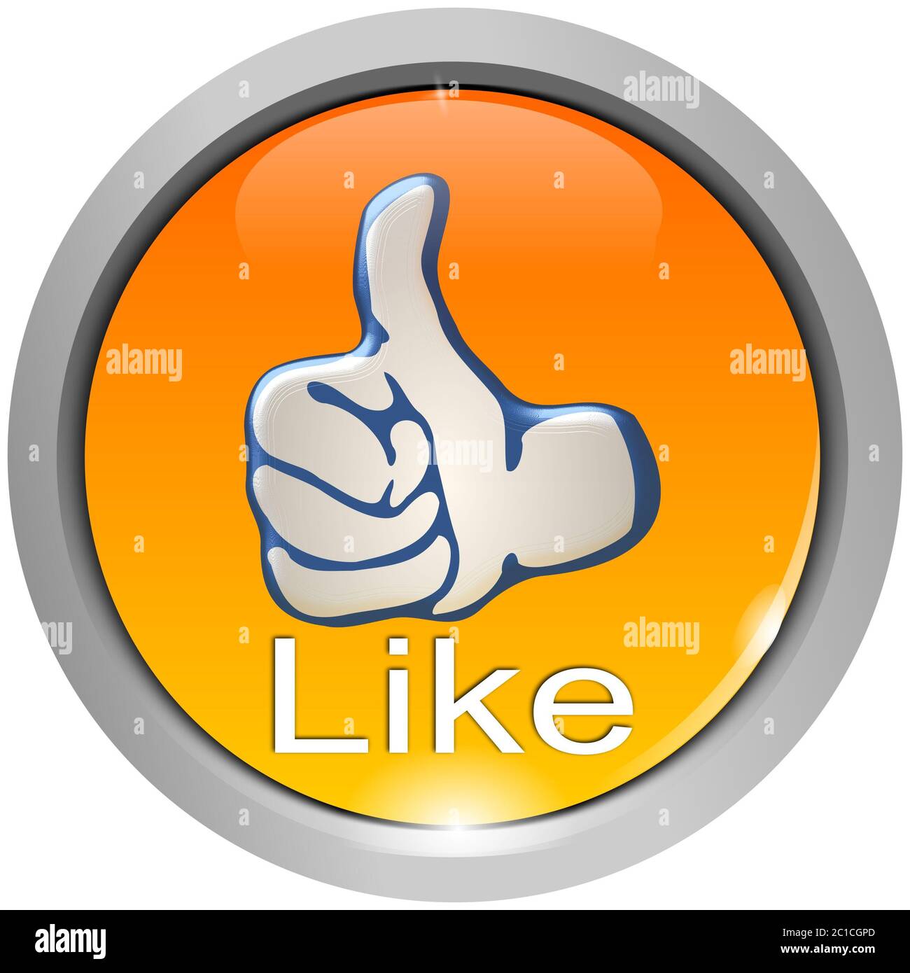 Thump up Button Stock Photo - Alamy