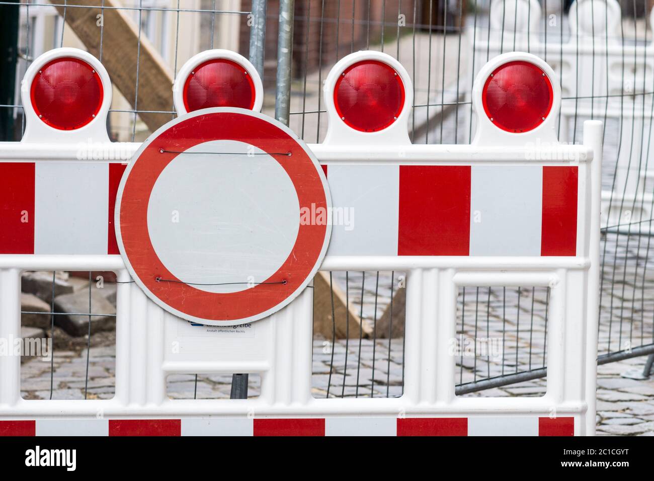 Construction site closure Stock Photo - Alamy