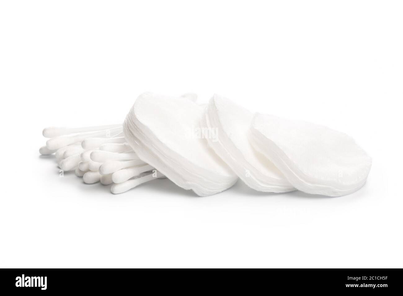 Cotton sticks on white Cut Out Stock Images & Pictures - Alamy